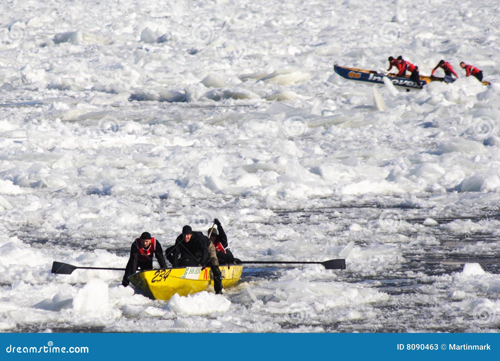 Quebec Carnival: Ice Canoe Race Editorial Stock Photo - Image of ...