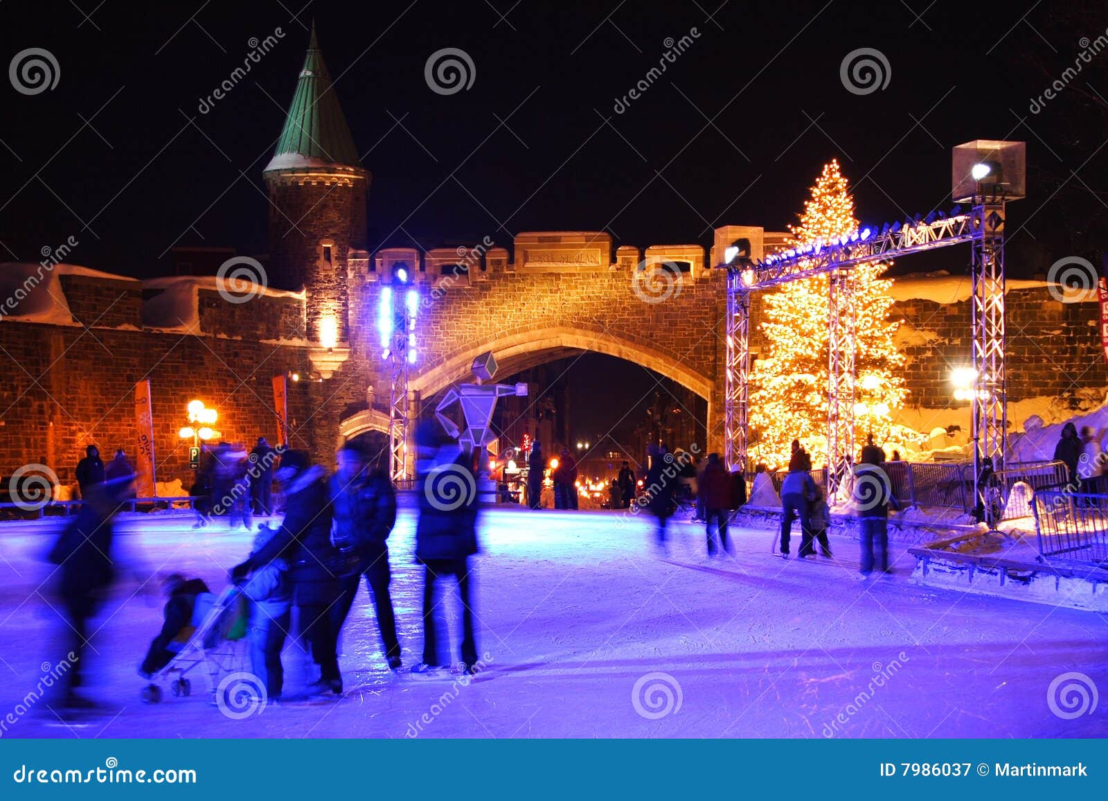 Quebec Carnival: Night Skating Scene Editorial Photography - Image of ...