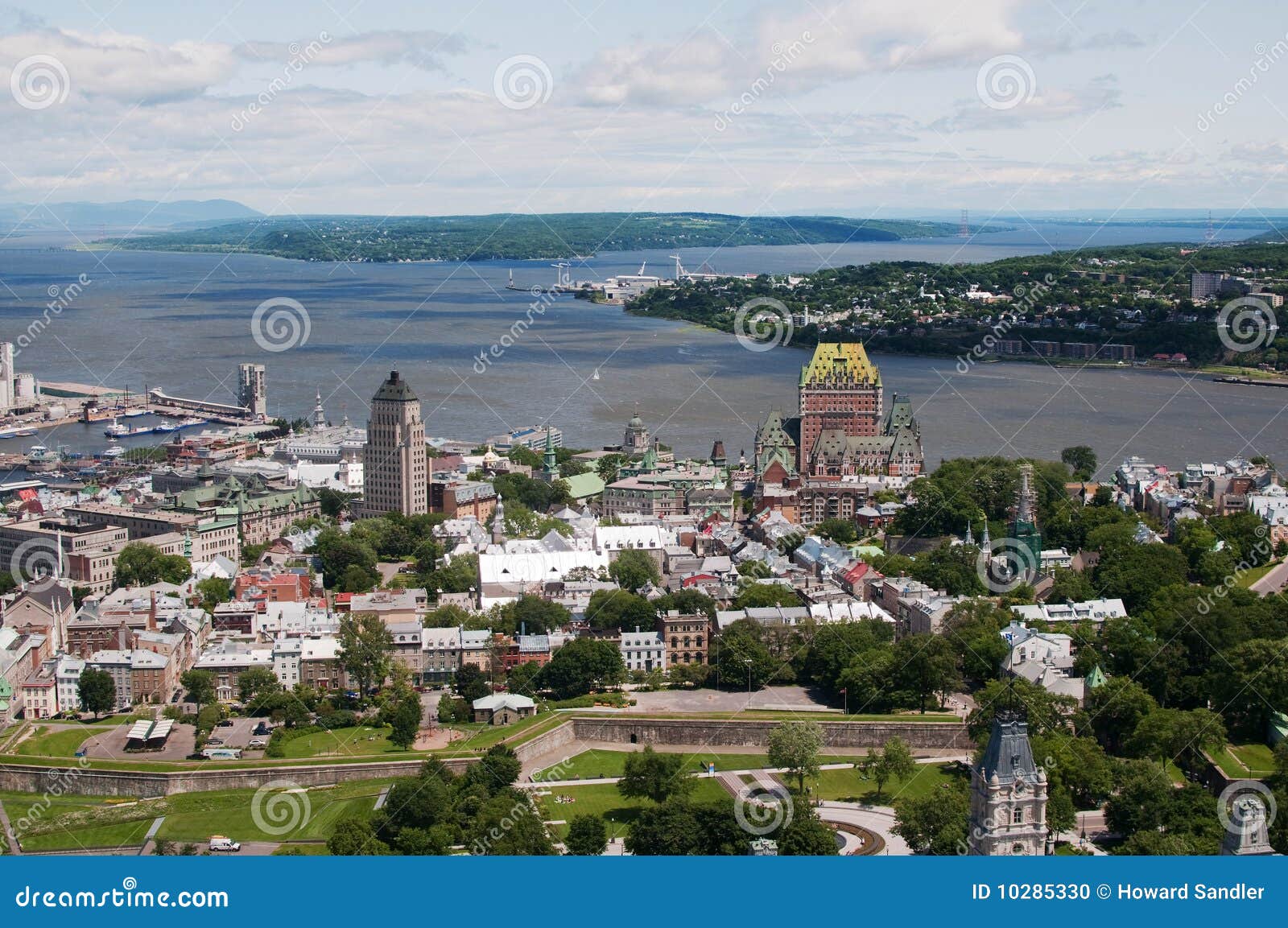 Quebec City Aerial View stock photo. Image of stone, river - 10285330