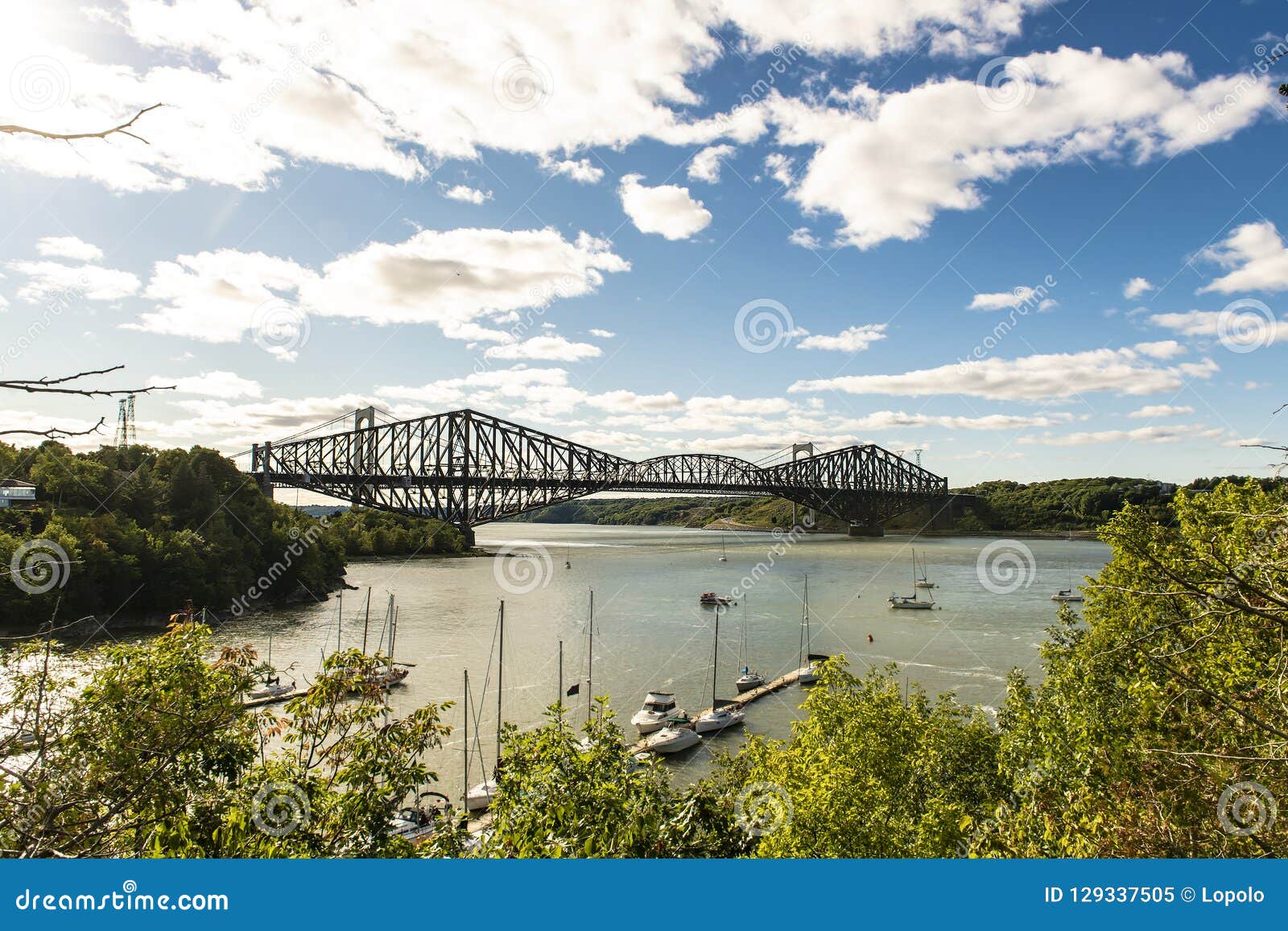 Quebec City Bridge in Canada on the Day Time Stock Image - Image of ...