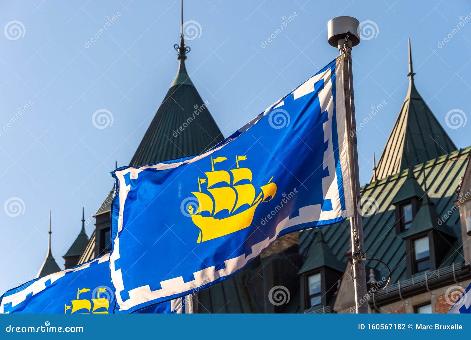 Quebec City Flags in Quebec City Editorial Photography - Image of ...