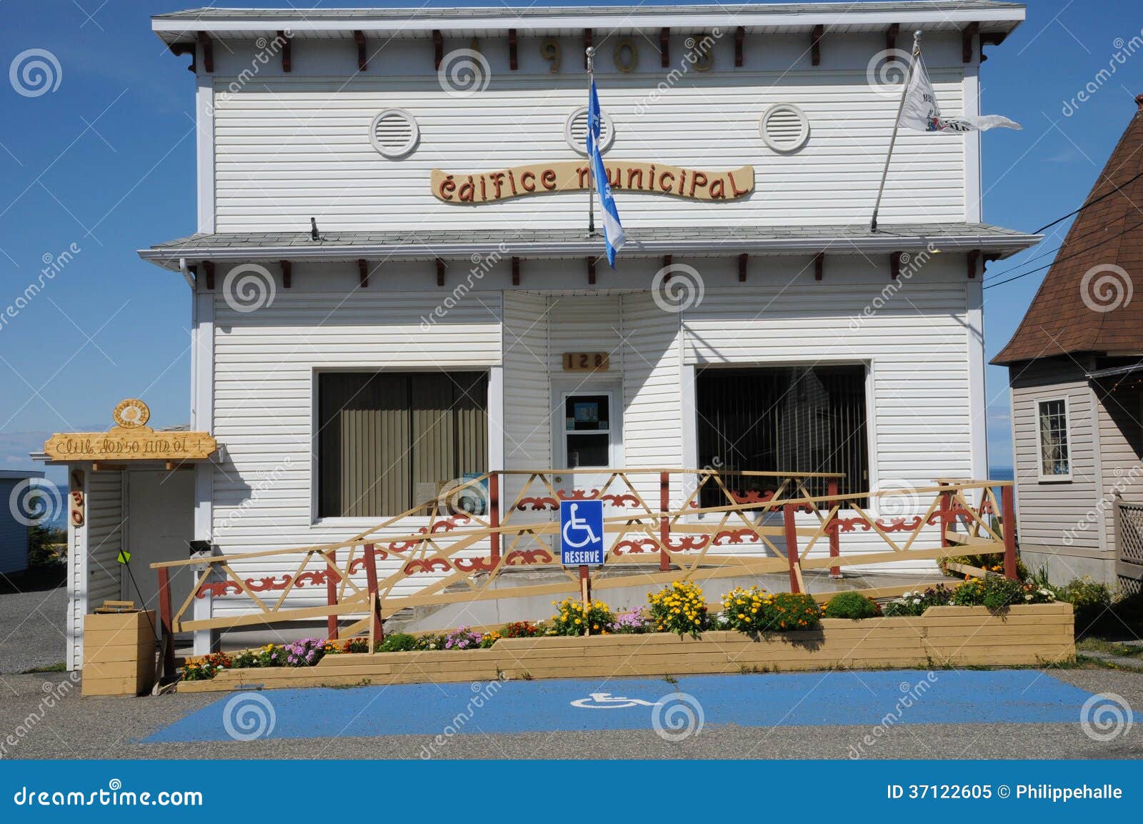 Quebec, the City Hall of Saint Ulric Stock Image - Image of picturesque ...