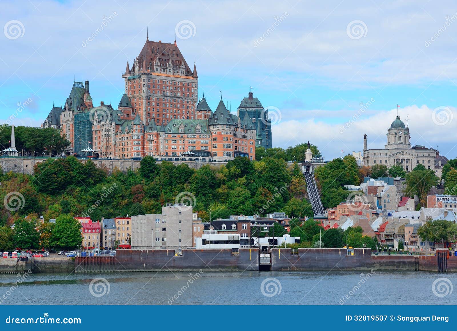 Quebec City skyline stock image. Image of architecture - 32019507