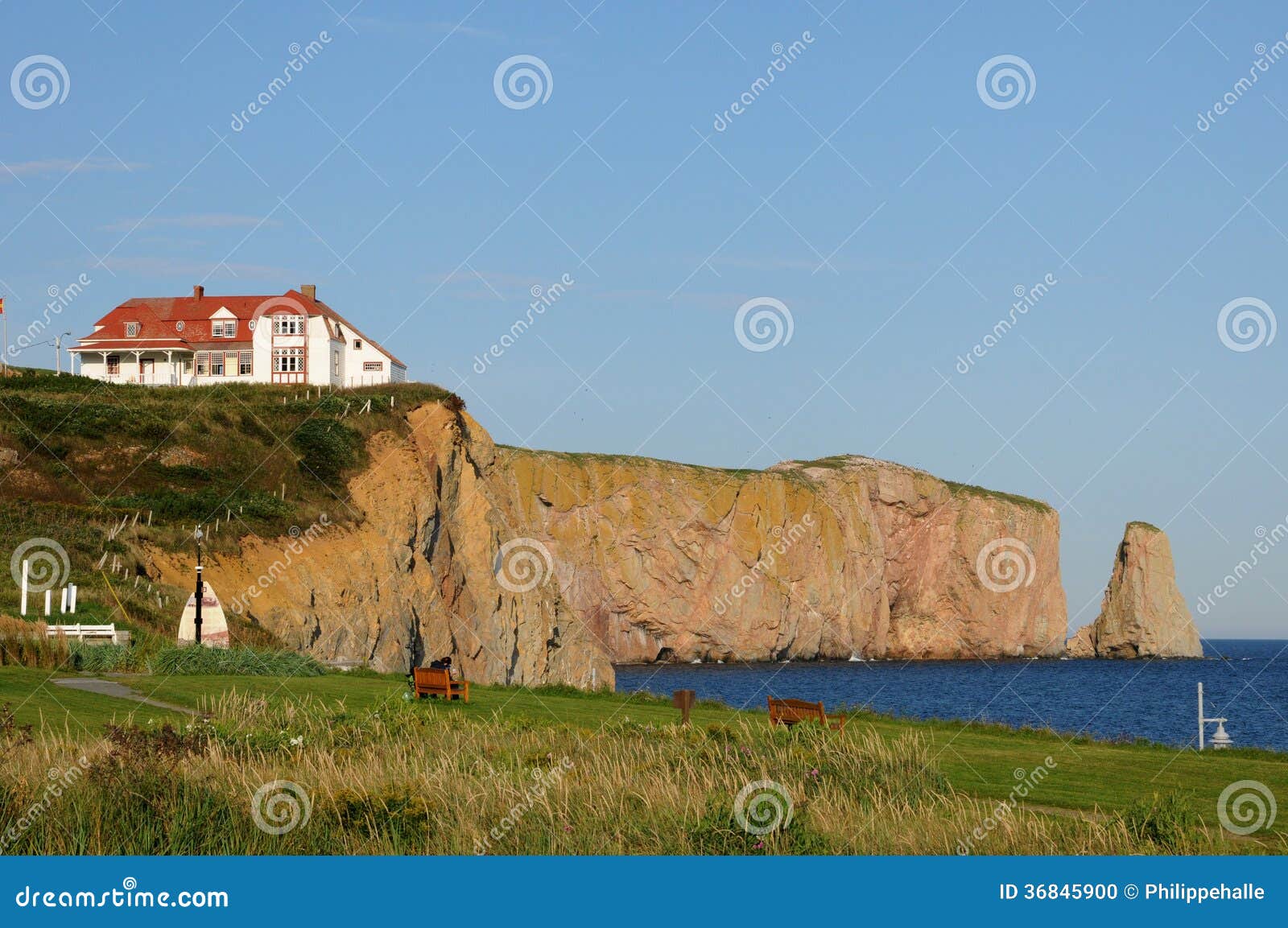 Quebec, the Coast of Perce in Gaspesie Stock Photo - Image of touristy ...