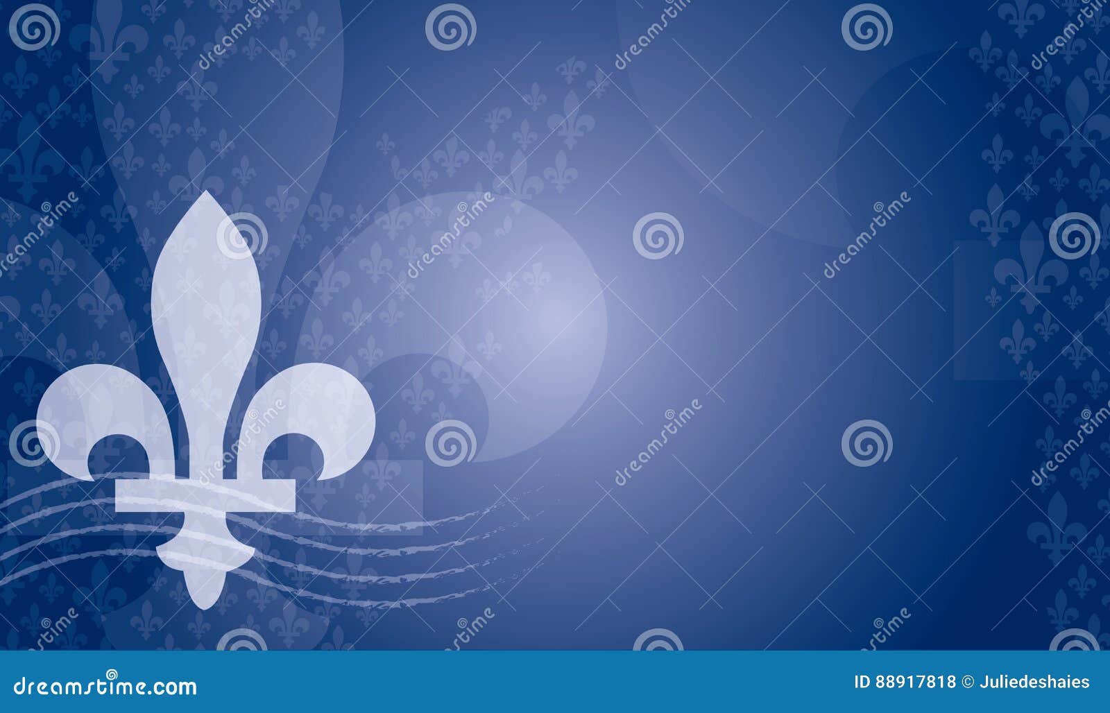 Quebec Emblem Blue Background Stock Vector - Illustration of province ...
