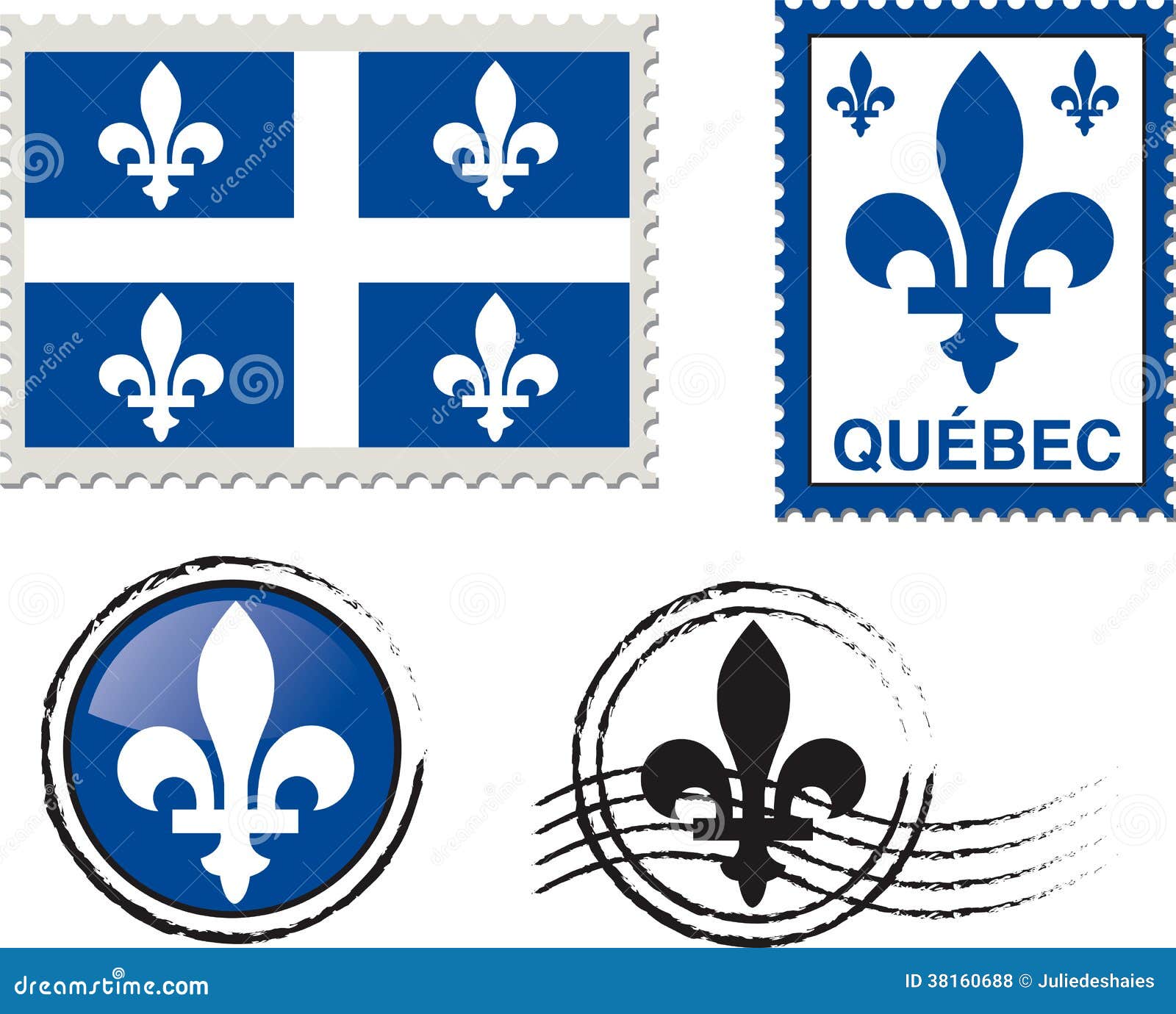 Quebec emblem stamp stock vector. Illustration of postage - 38160688
