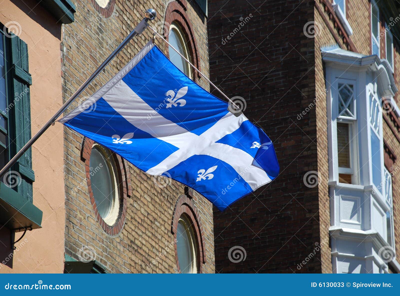 Quebec Flag stock image. Image of blue, provincial, fleur - 6130033