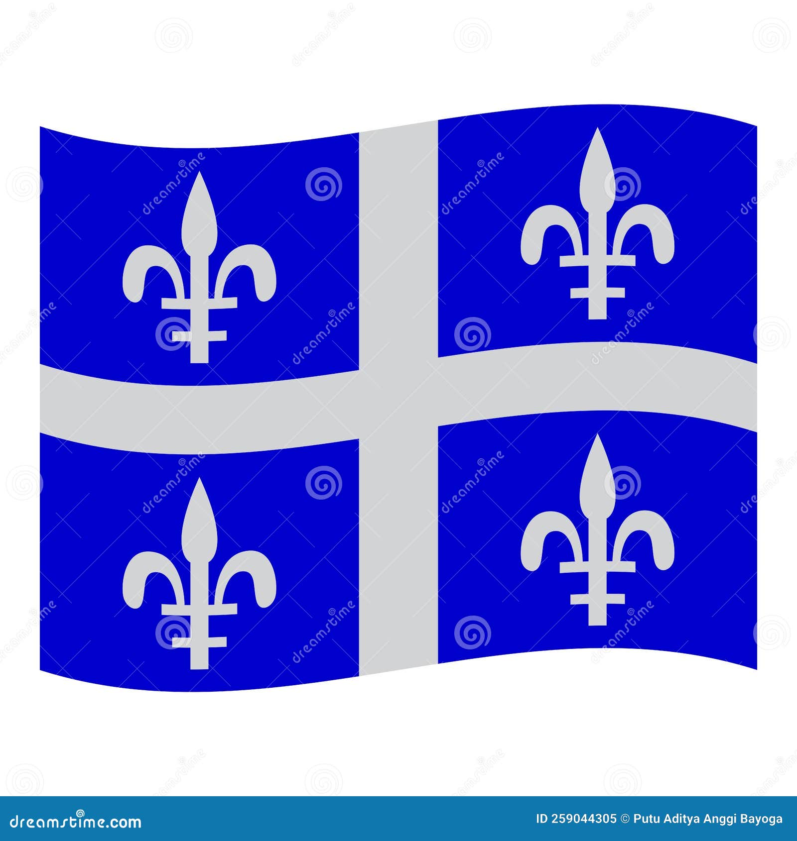 Quebec flag stock vector. Illustration of icon, logo - 259044305