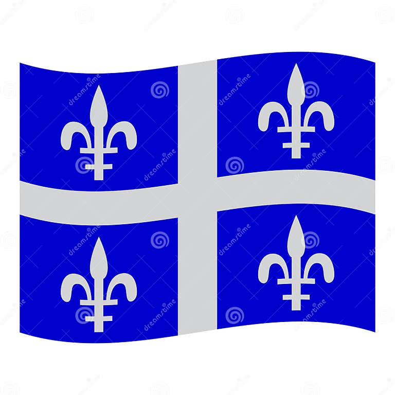 Quebec flag stock vector. Illustration of icon, logo - 259044305