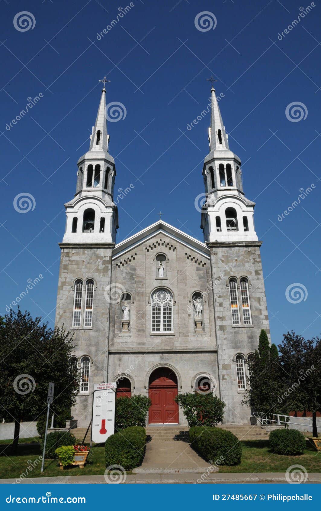 Quebec, the Historical Church of Lavaltrie Stock Image - Image of ...