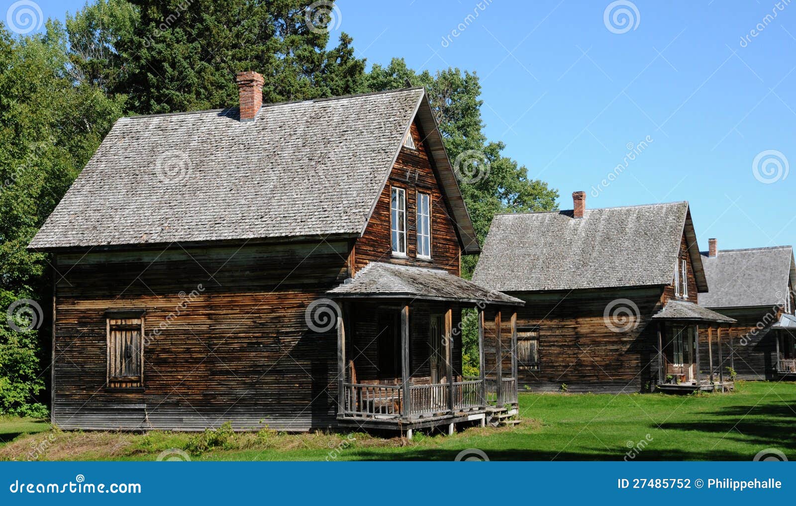 Quebec, the Historical Village of Val Jalbert Stock Photo - Image of ...