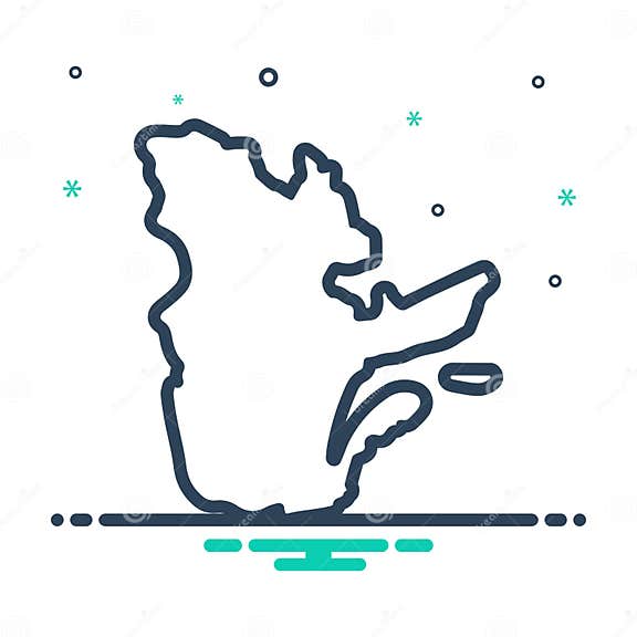 Mix Icon for Quebec, America and Province Stock Vector - Illustration ...