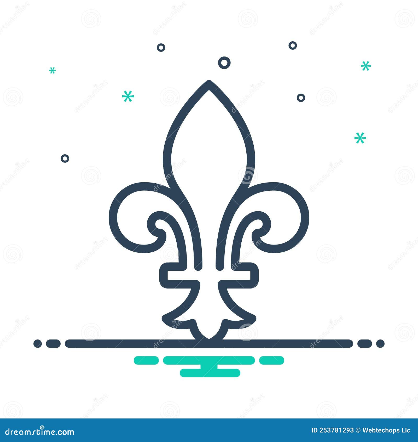 Quebec Map With Fleur De Lys Emblem Vector Illustration | CartoonDealer ...
