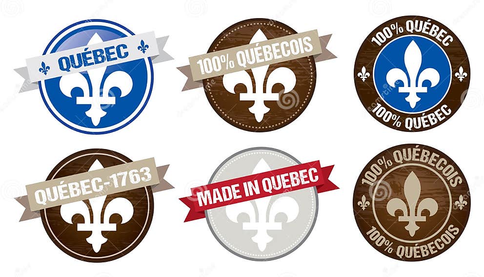 Quebec label designs stock vector. Illustration of logo - 67373696