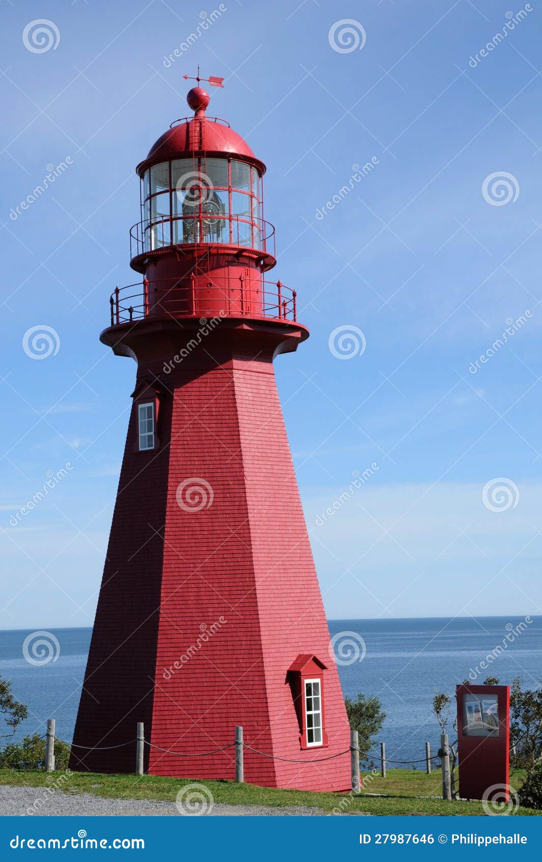 Quebec, the Lighthouse of La Martre in Gaspesie Stock Photo - Image of ...
