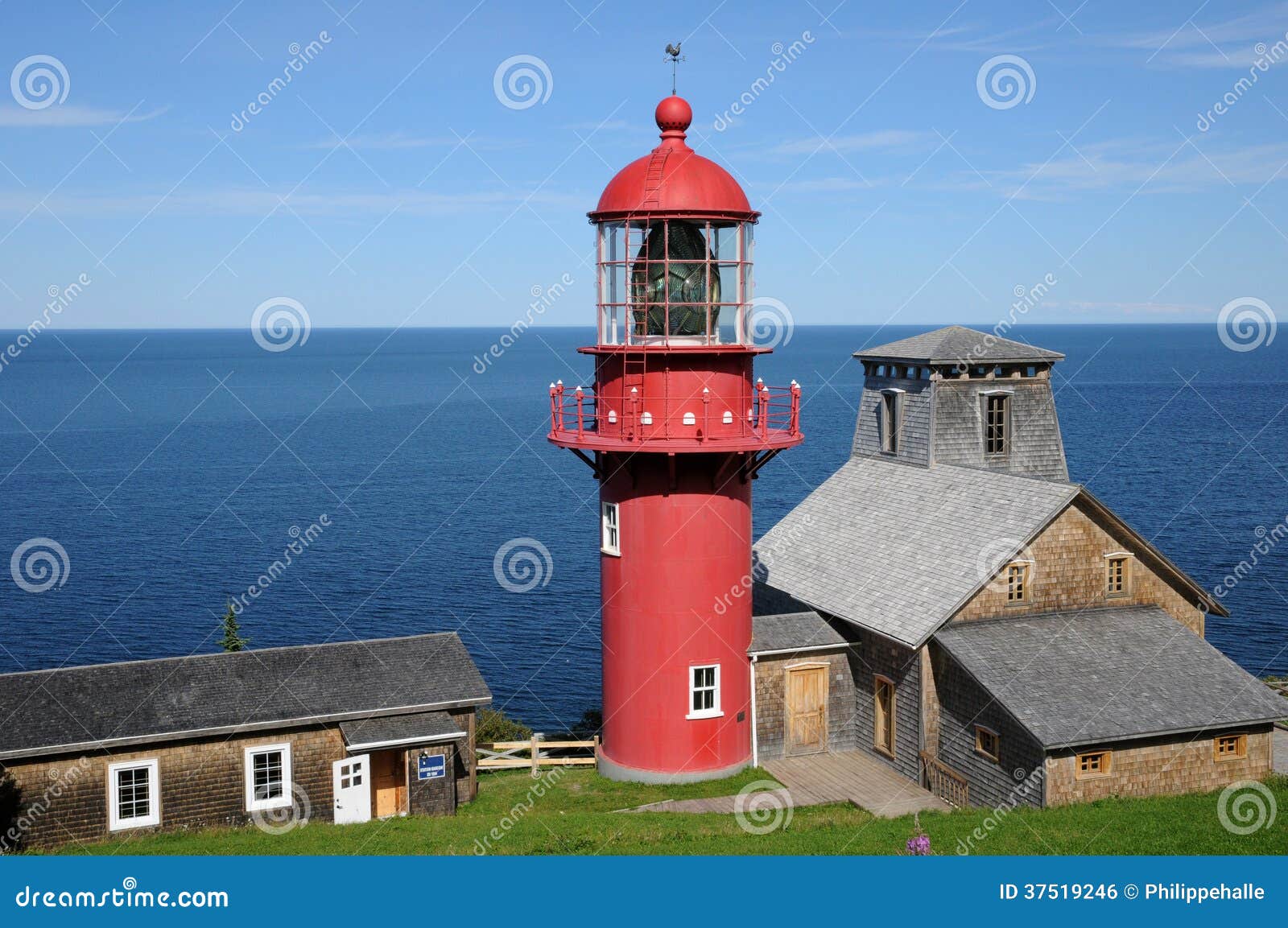 Quebec, the Lighthouse of Pointe a La Renommee in Gaspesie Stock Photo ...