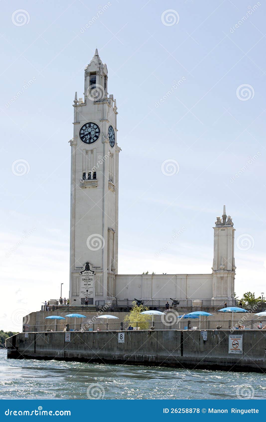 Quebec - Montreal Clock Tower Editorial Stock Photo - Image of pier ...