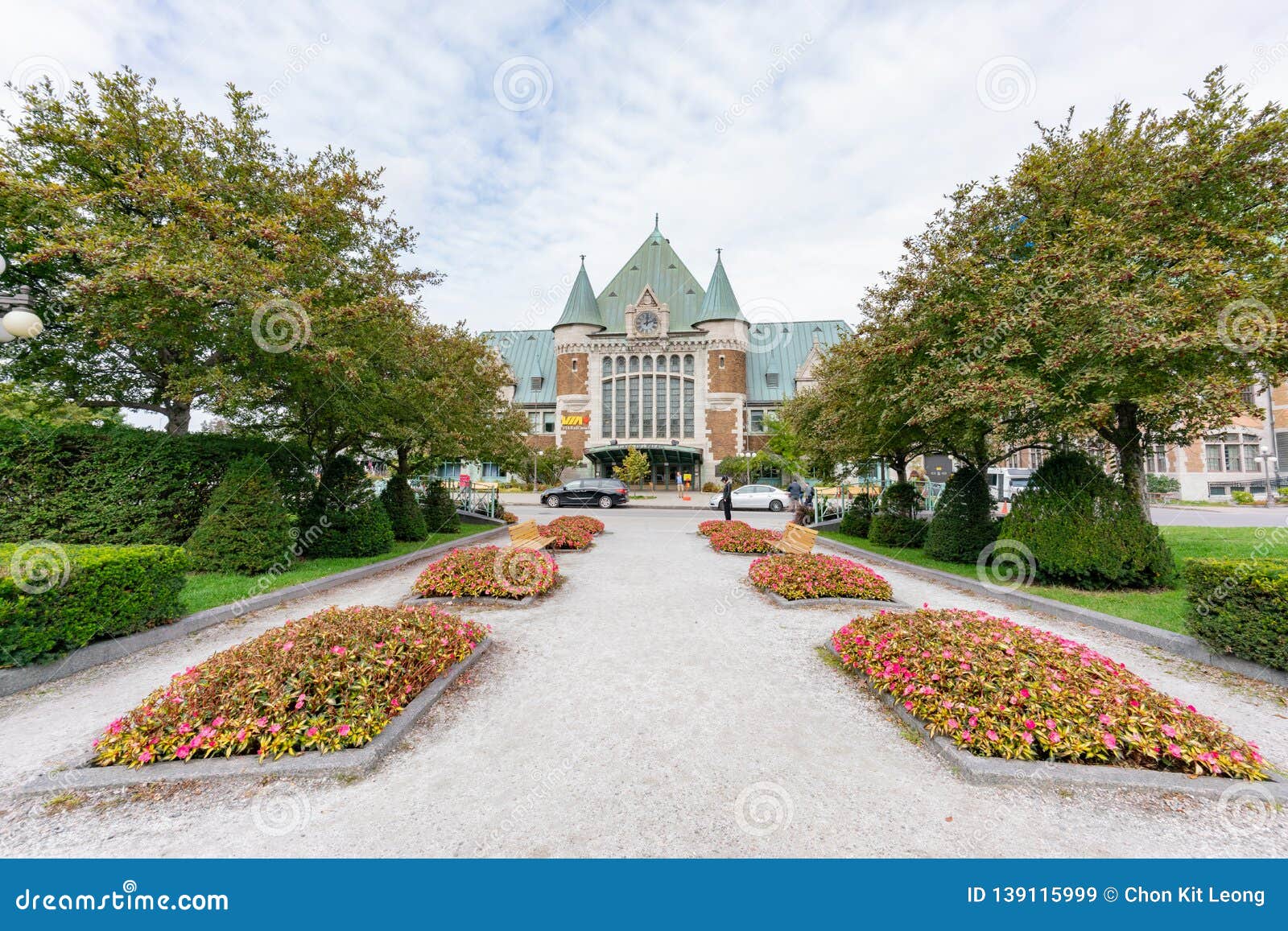 Exterior View of the Train Station Stock Image - Image of quebec ...