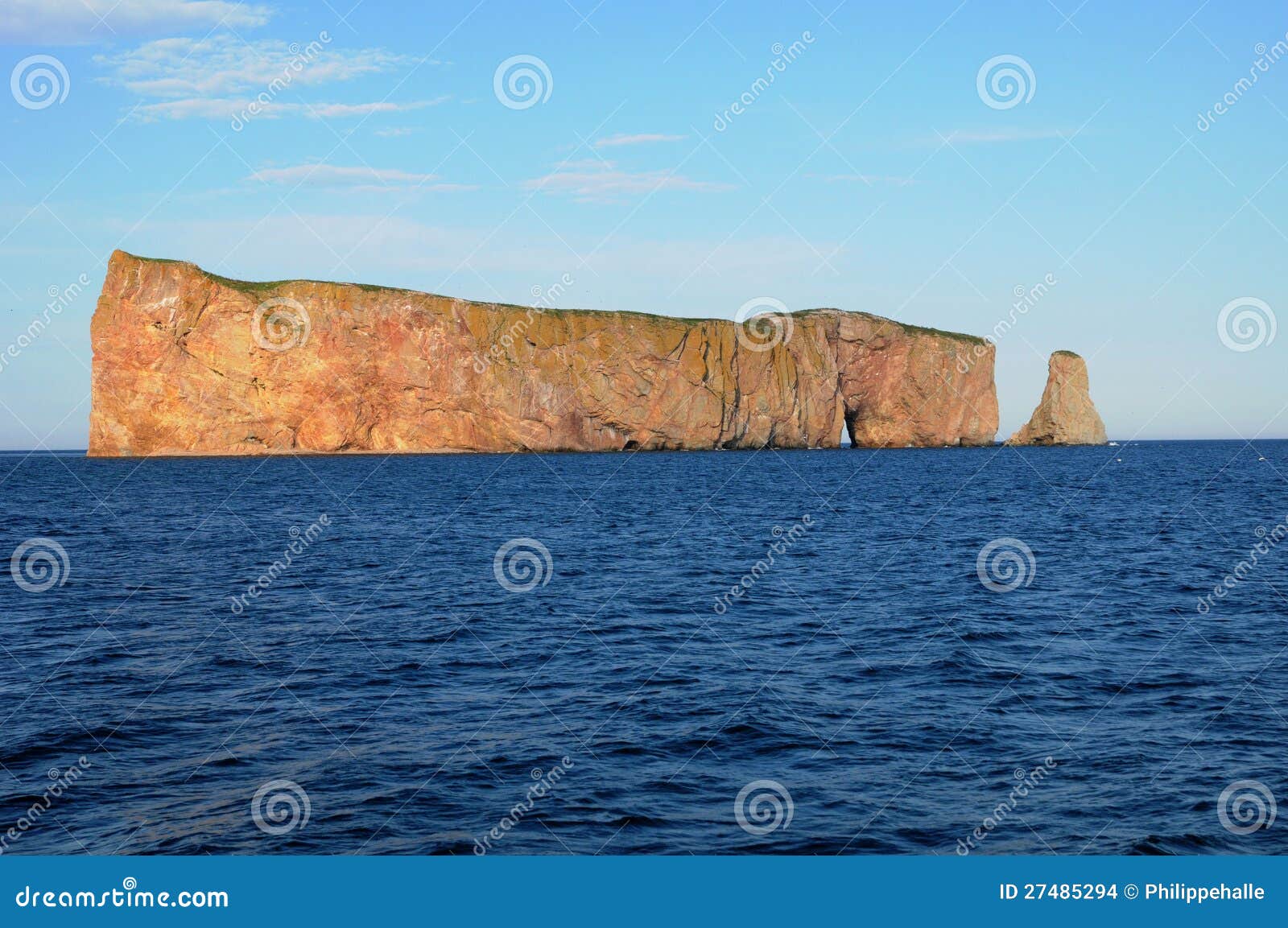 Quebec, Perce Rock in Gaspesie Stock Photo - Image of cliff, canada ...