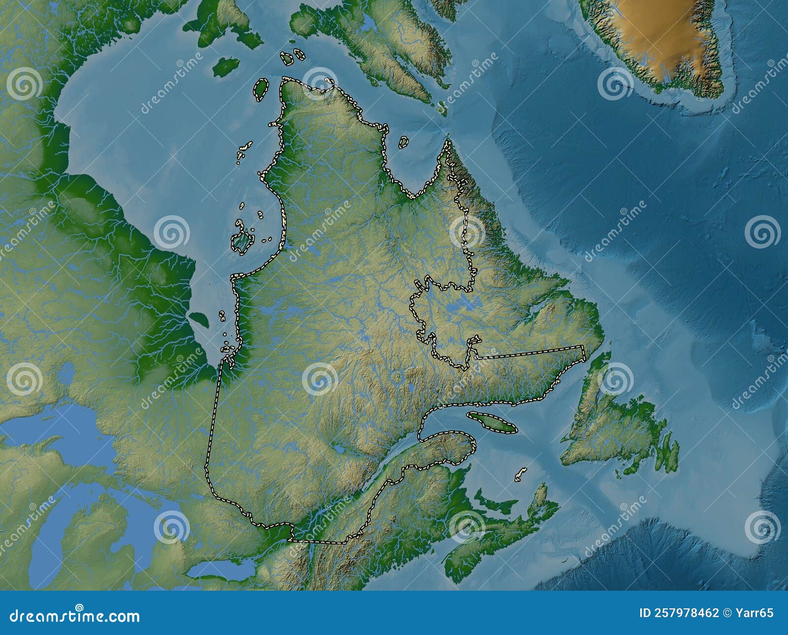 Quebec, Canada. Physical. No Legend Stock Photo - Image of science ...