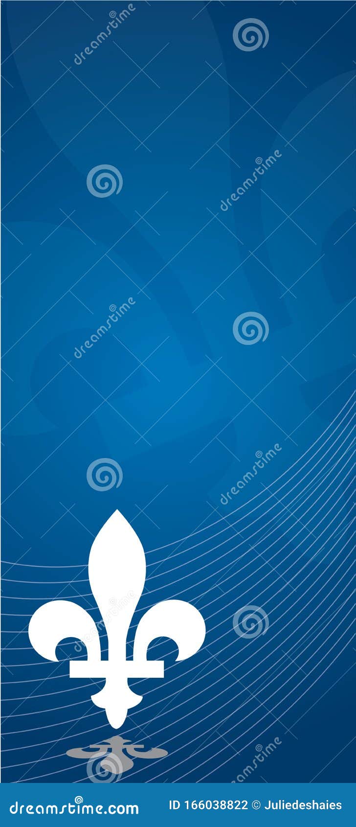 Quebec Province of Canada Emblem Over Abstract Blue Background Stock ...