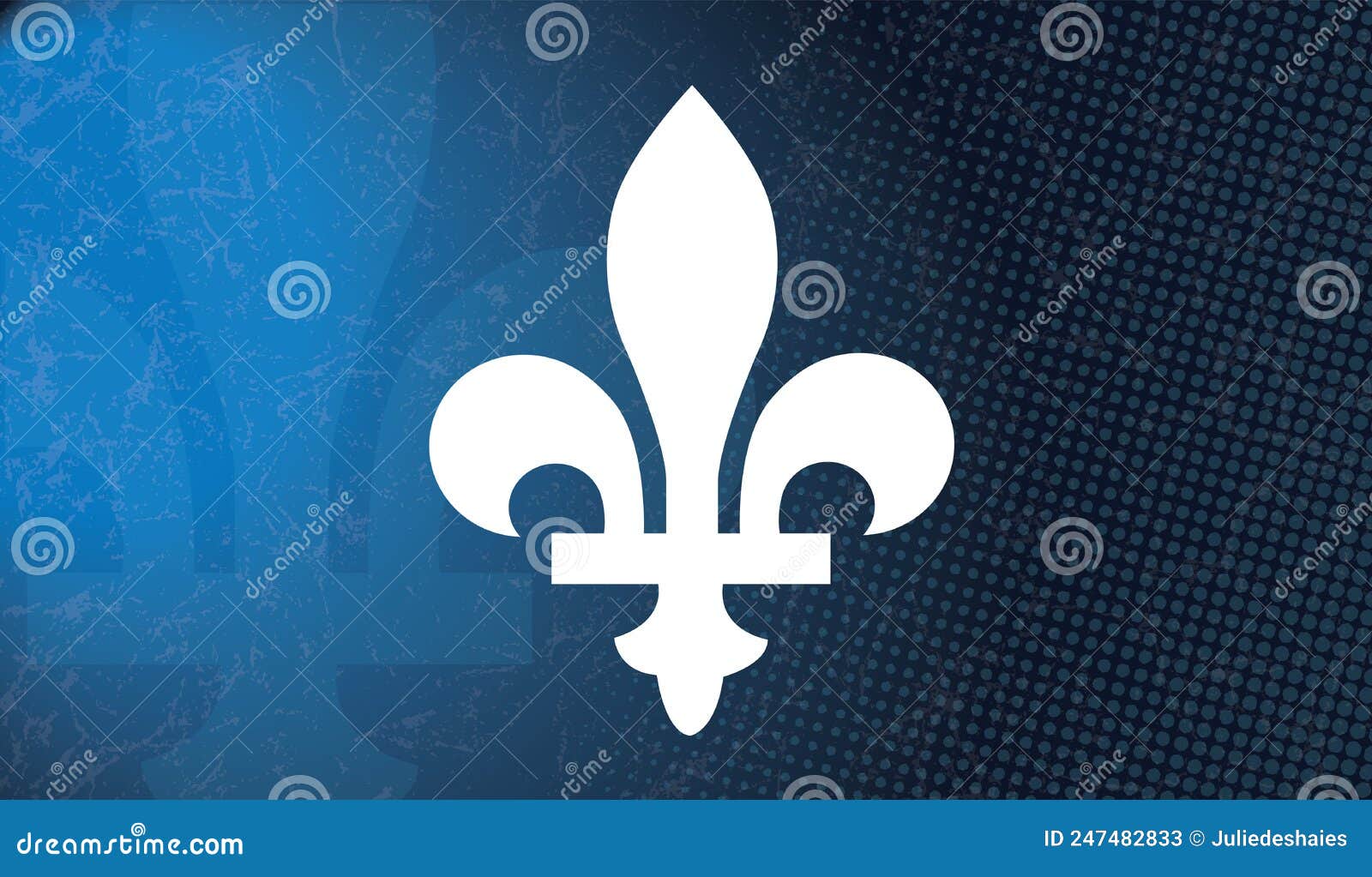 Quebec Province of Canada Emblem Over Blue Background Stock Vector ...