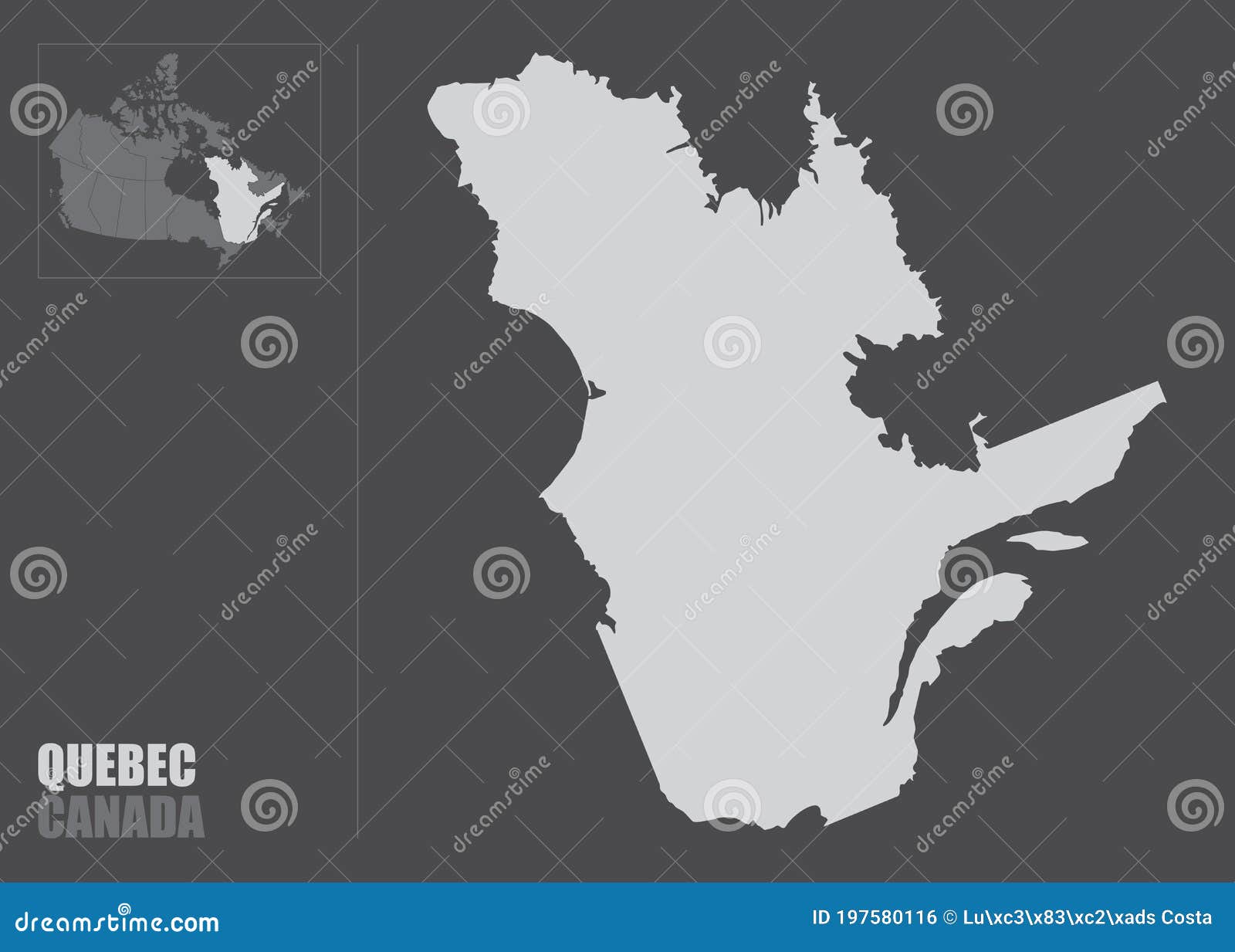 Quebec Map Province With Cities Vector Illustration | CartoonDealer.com ...