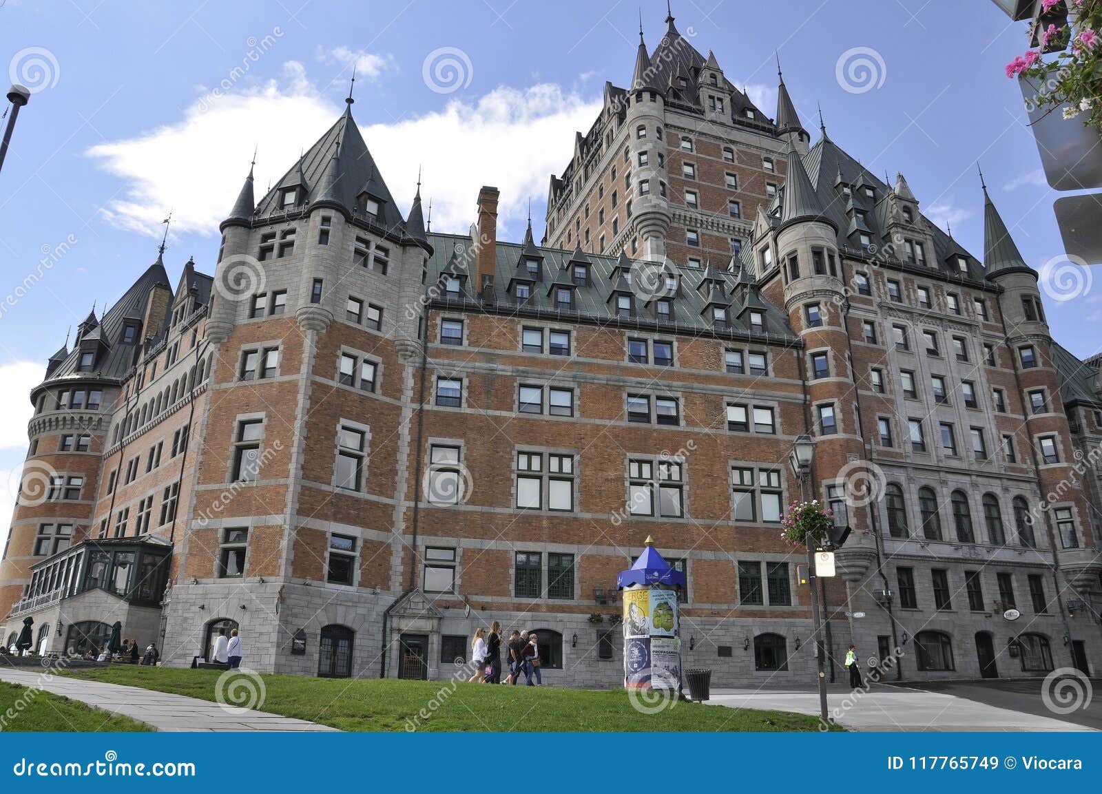 Quebec, 29th June: Frontenac Castle from Quebec City in Canada ...