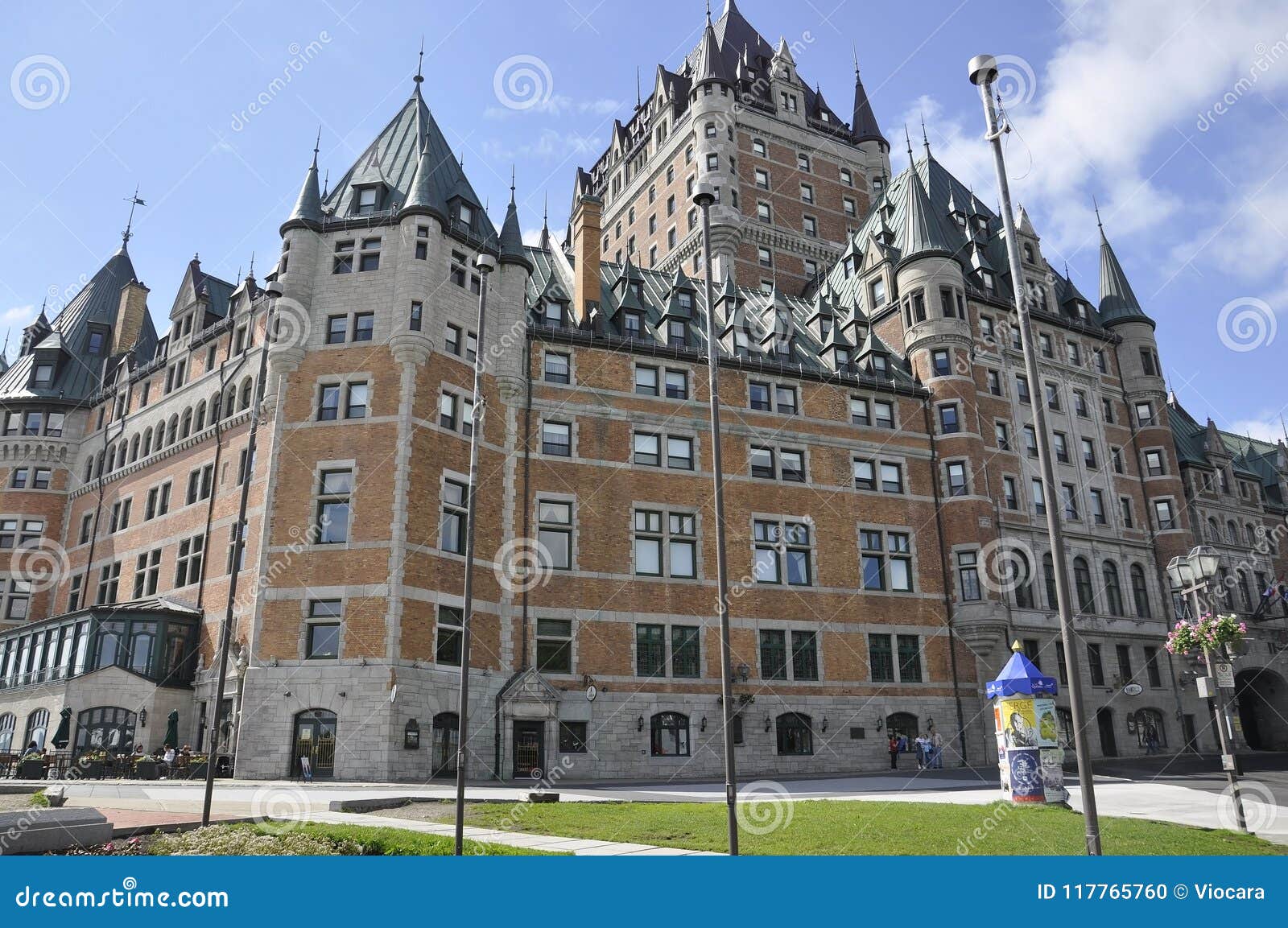 Quebec, 29th June: Frontenac Castle from Quebec City in Canada ...