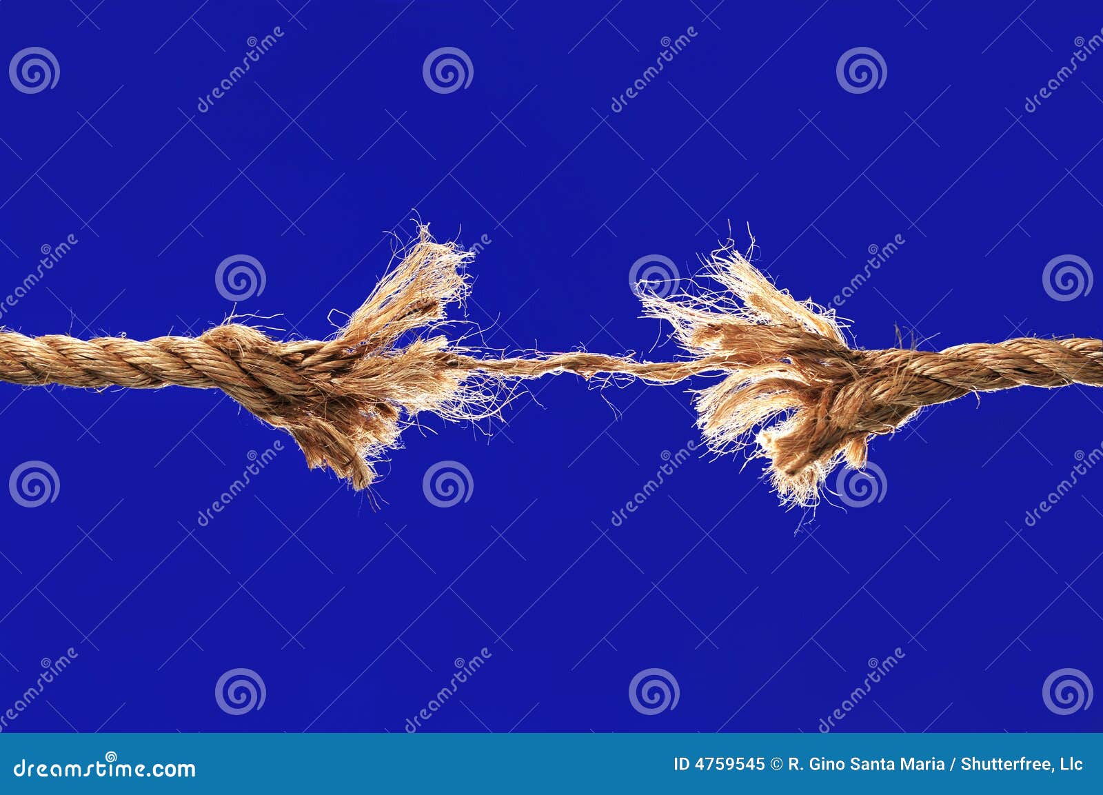 Quebra da corda imagem de stock. Imagem de rupturas, desgaste - 4759545