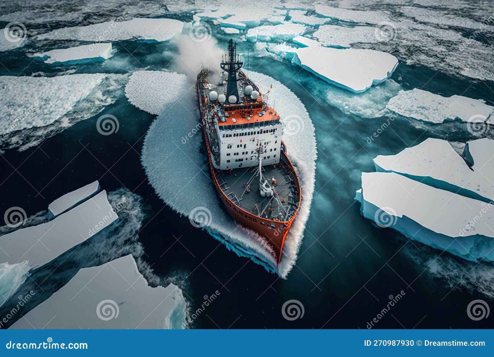 Quebra-gelo no golfo ilustração stock. Ilustração de carga - 270987930