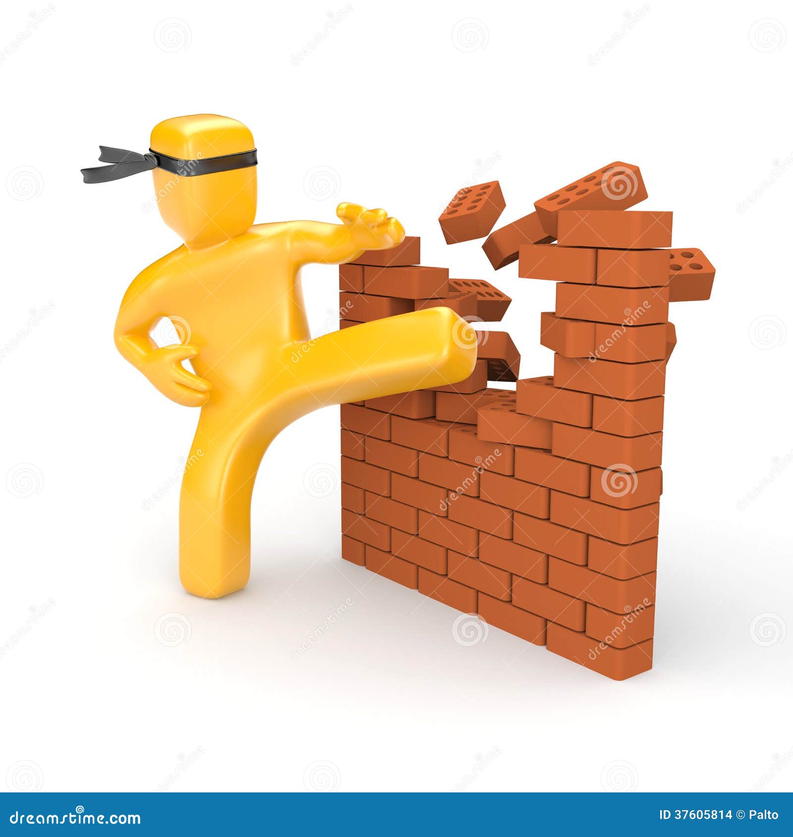 Quebrando barreiras ilustração stock. Ilustração de oportunidade - 37605814