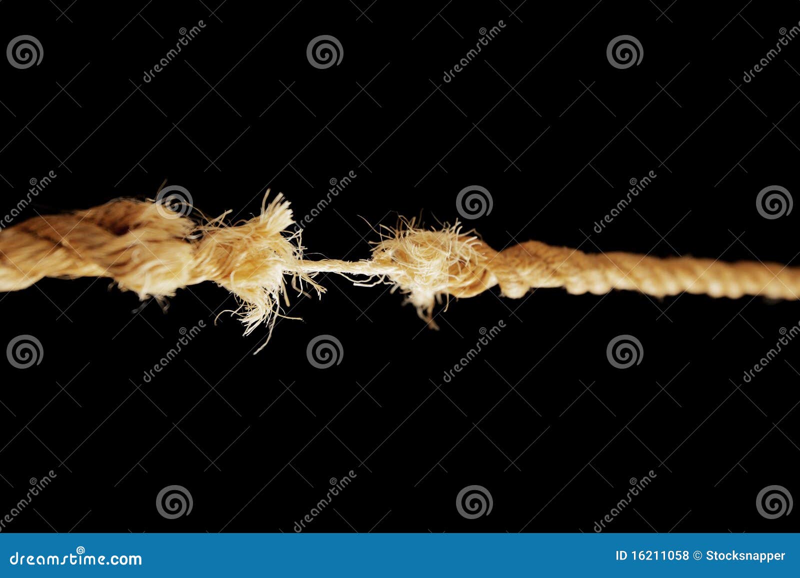 Quebrando a corda foto de stock. Imagem de quebrar, ruptura - 16211058