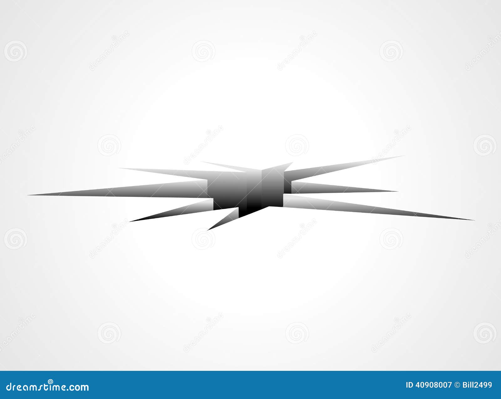 Quebras no vetor 3D ilustração stock. Ilustração de disastre - 40908007