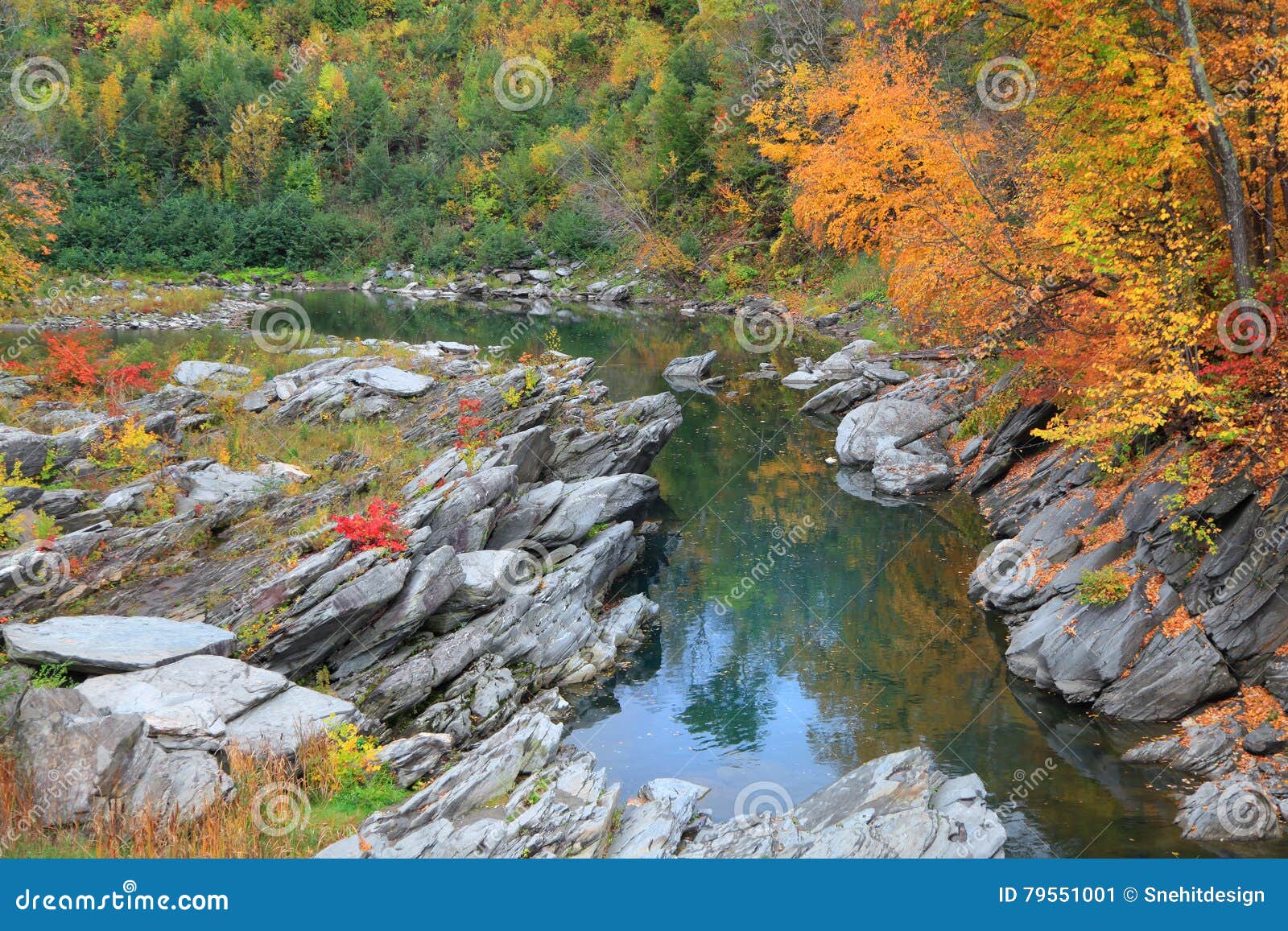 Quechee Gorge stock image. Image of colorful, quechee - 79551001