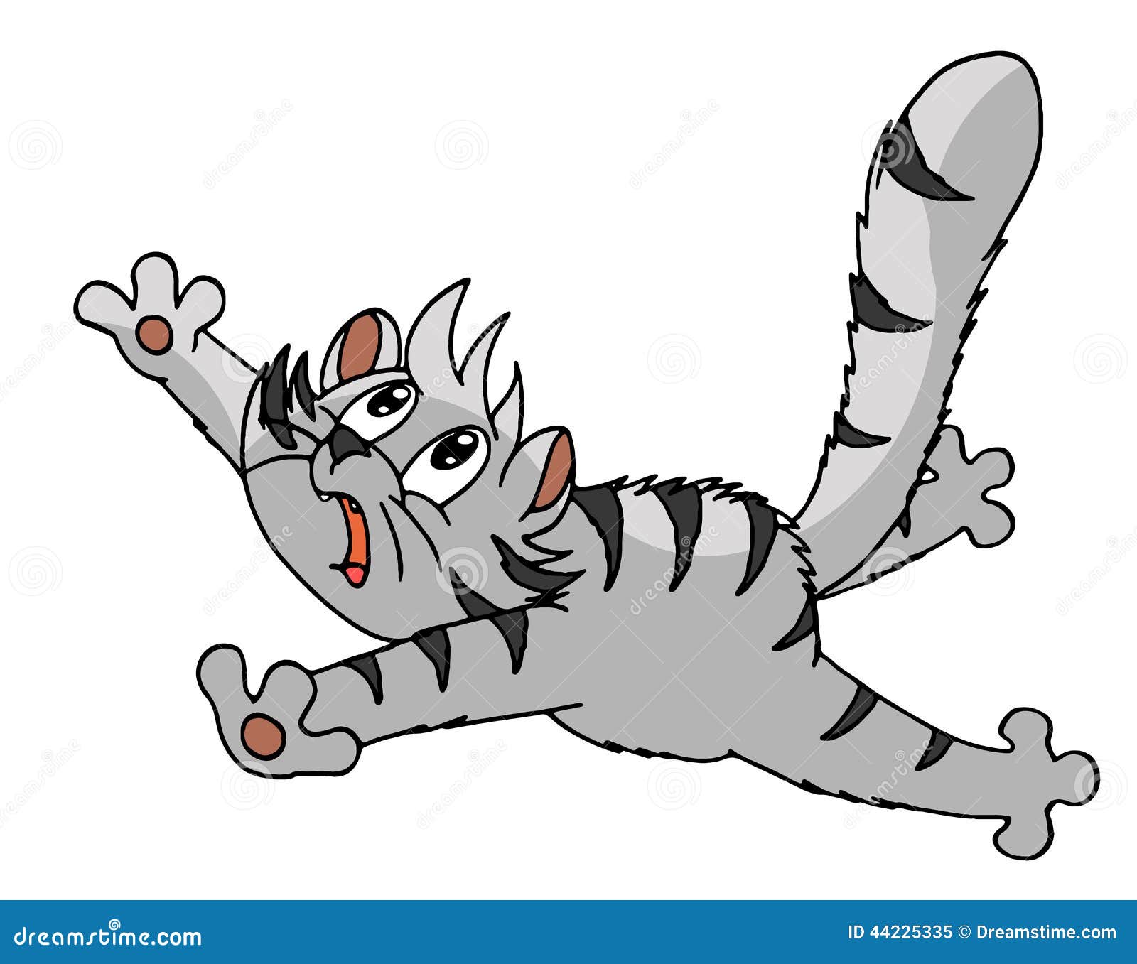 Queda do gato ilustração stock. Ilustração de preto, gato - 44225335