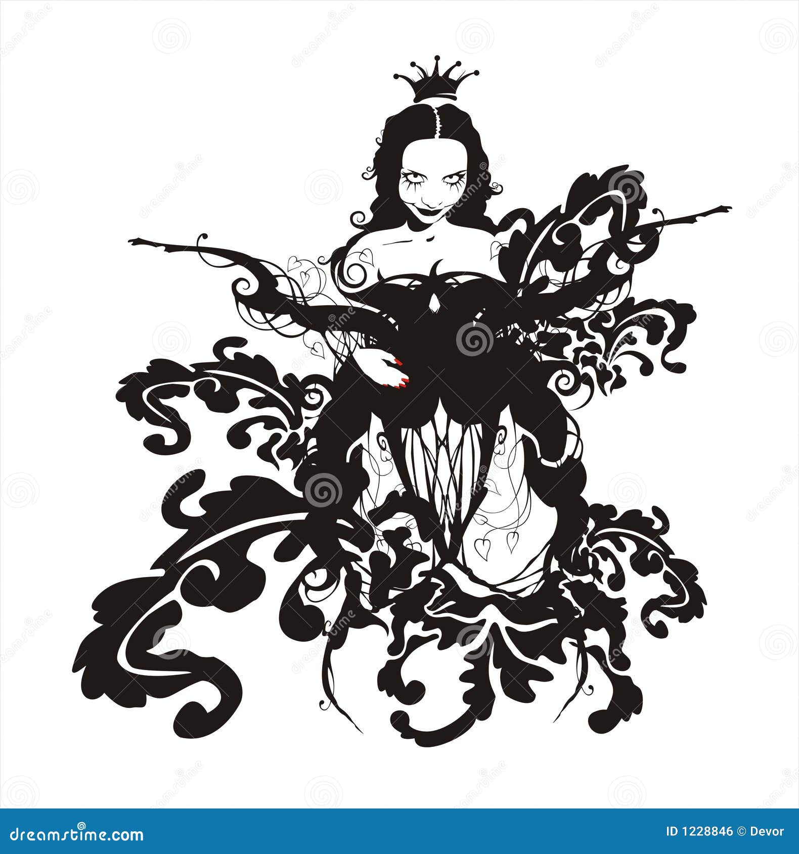 Queen stock vector. Illustration of abstract, clip, artwork - 1228846