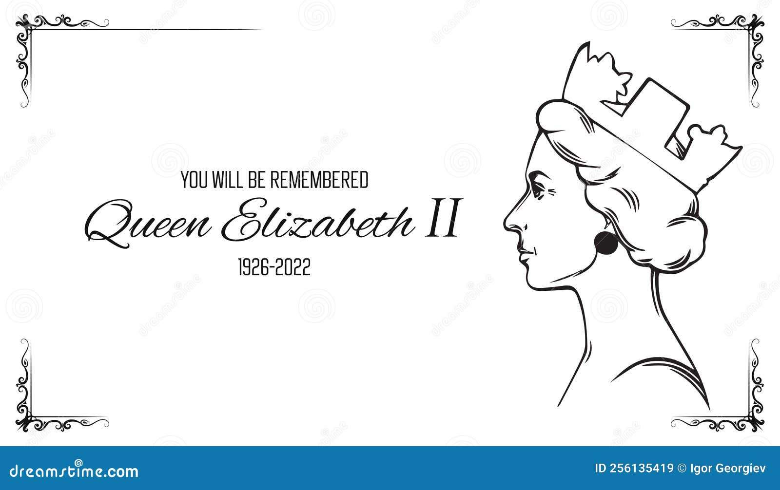 Queen Elizabeth II United Kingdom Vector Illustration Poster Template ...