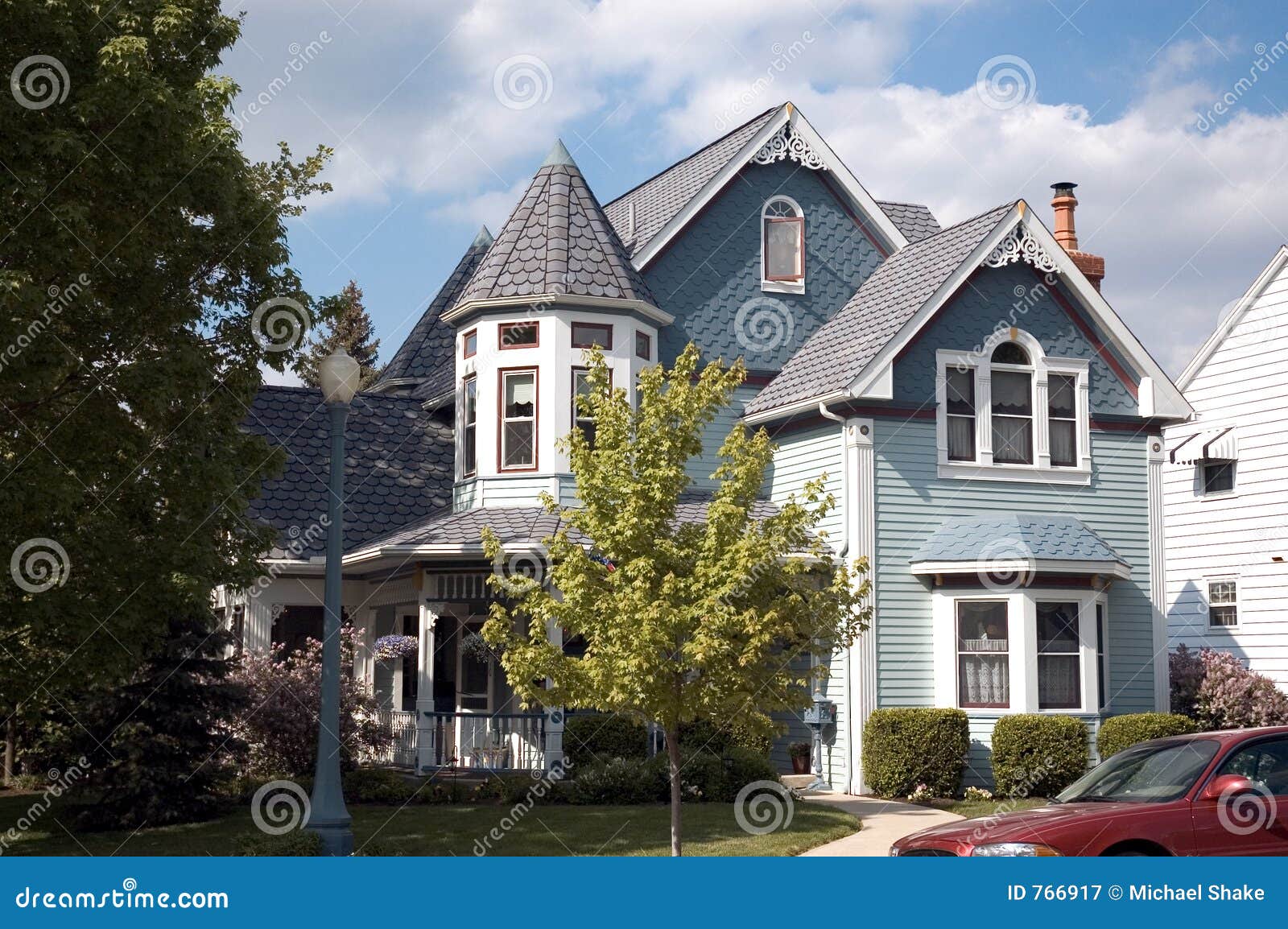 Queen Anne Victorian Home stock image. Image of house, style - 766917