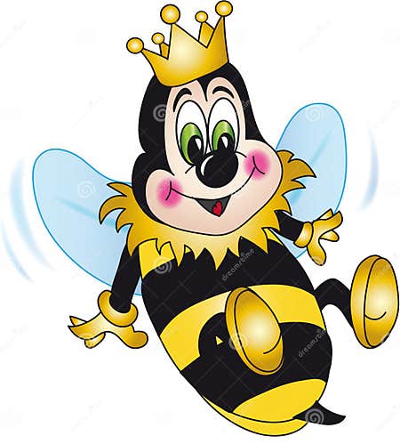 Queen bee cartoon stock illustration. Illustration of funny - 7700017