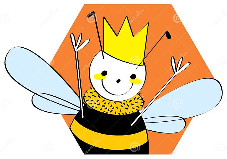 Queen Bee illustration stock vector. Illustration of animals - 13964150
