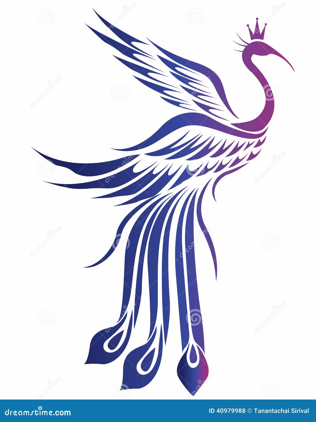 Queen of bird stock vector. Illustration of abstract - 40979988