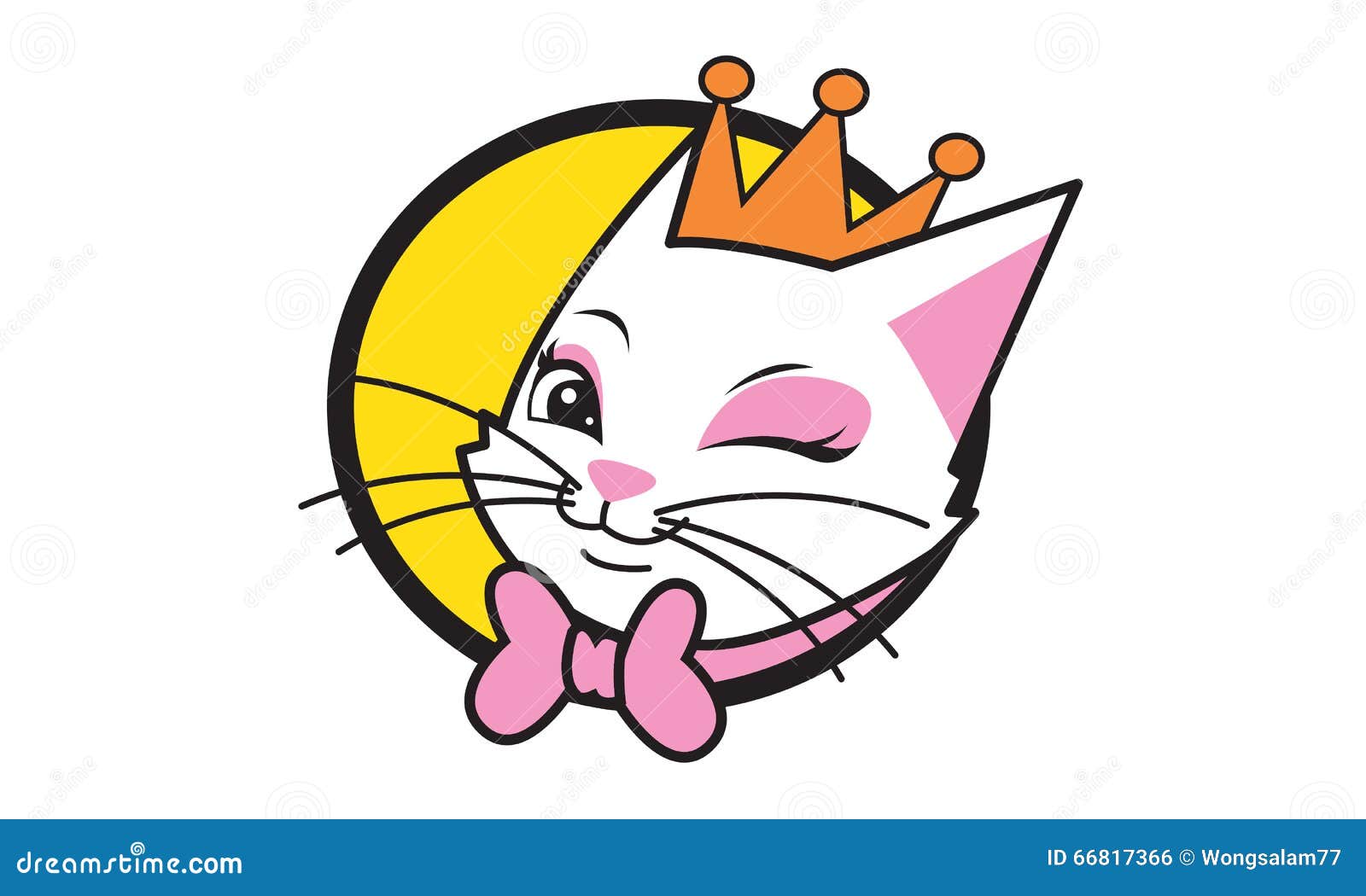 Queen Cat stock vector. Illustration of princes, little - 66817366