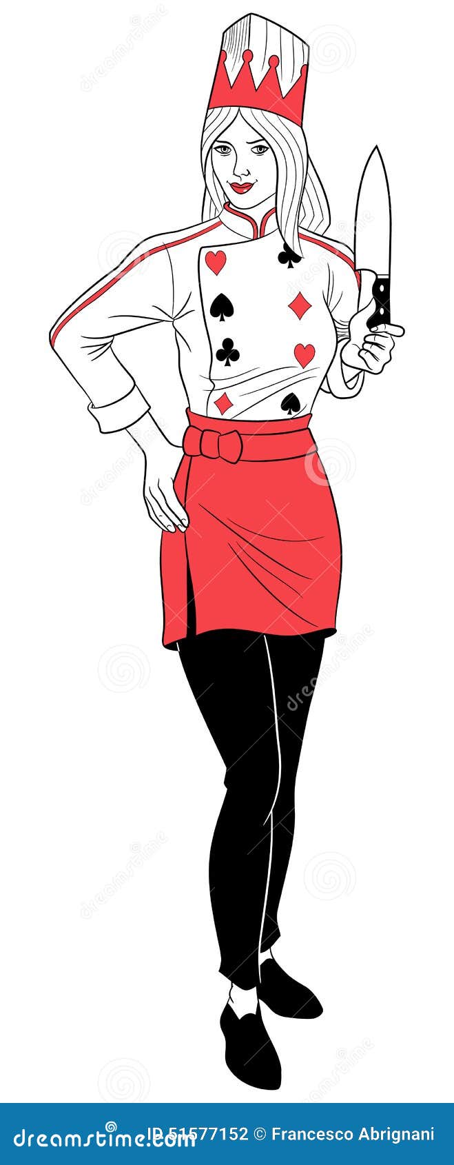 Queen Chef stock illustration. Illustration of drink - 51577152