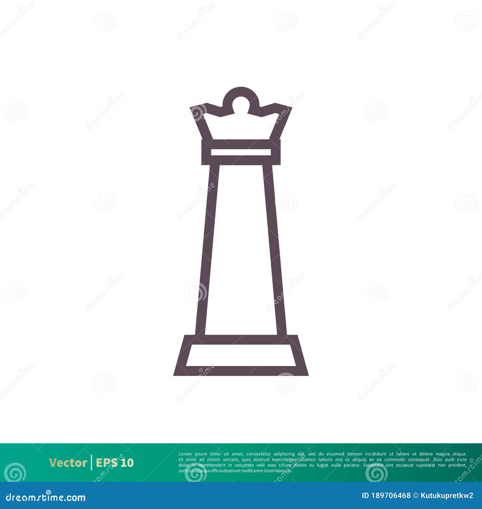 Queen Chess Icon Vector Logo Template Illustration Design. Vector EPS ...