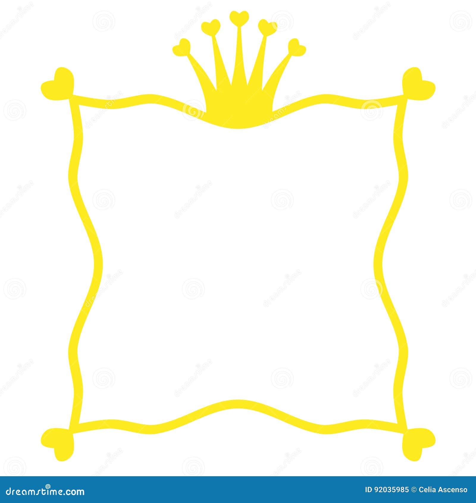 Queen crown border frame stock illustration. Illustration of card ...