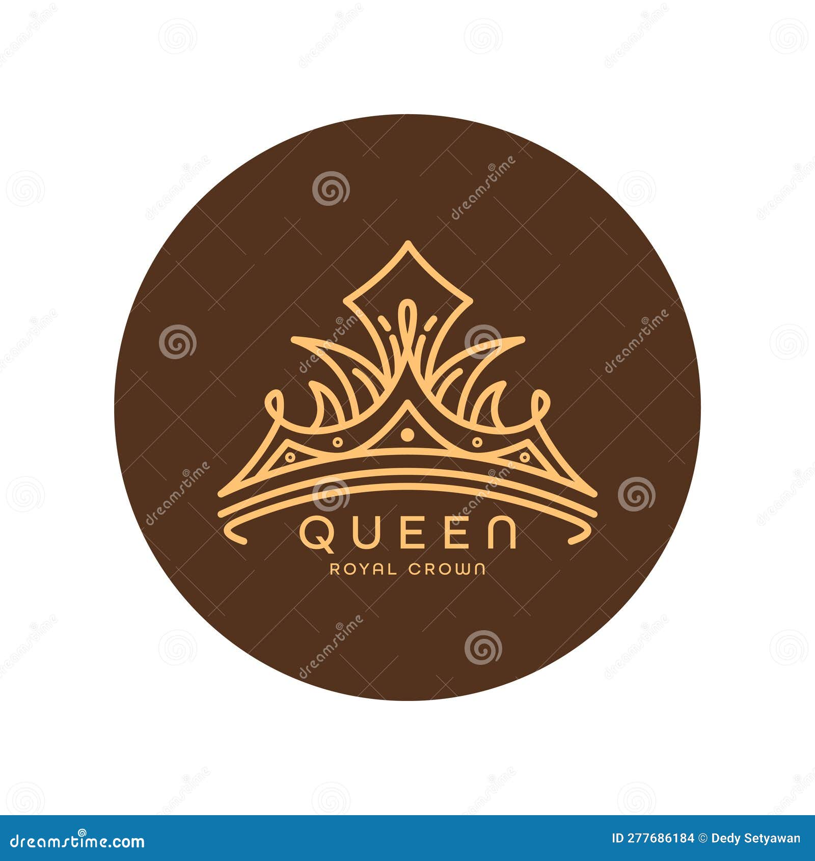 Queen crown logo design stock vector. Illustration of hotel - 277686184