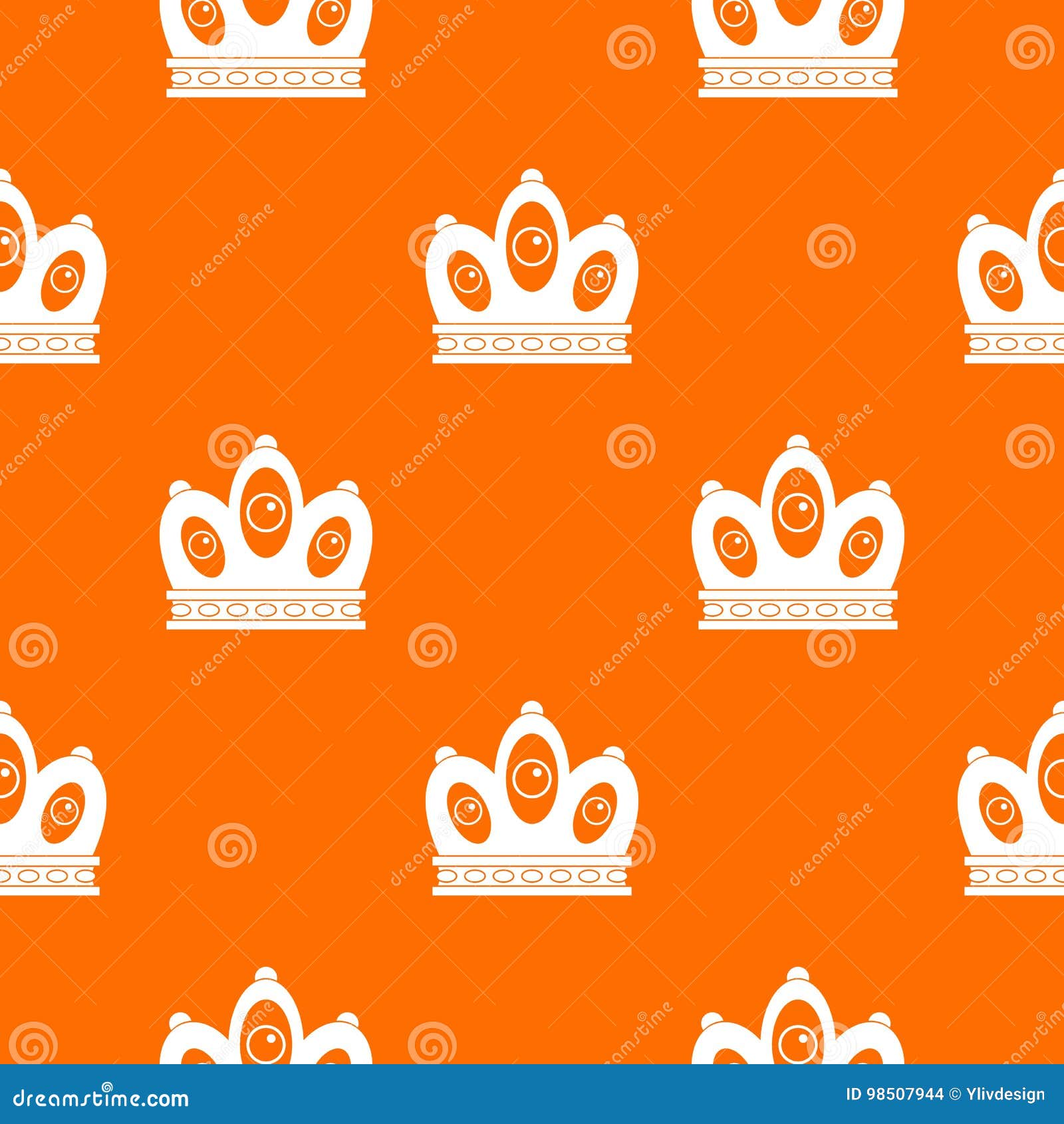 Queen Crown Pattern Seamless Stock Vector - Illustration of cover ...