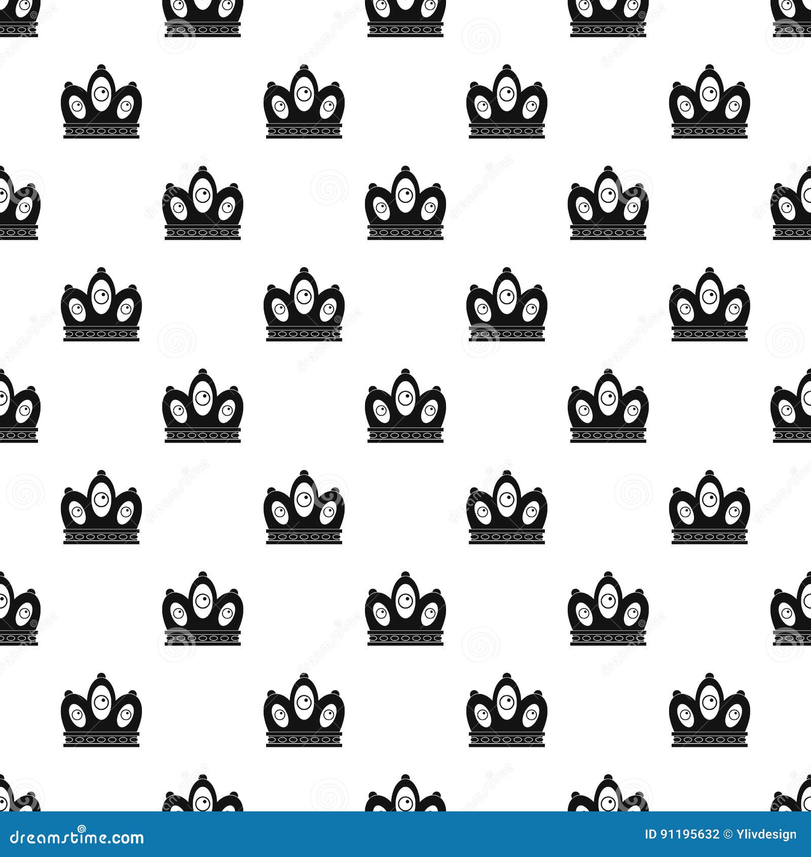 Queen crown pattern vector stock vector. Illustration of decoration ...