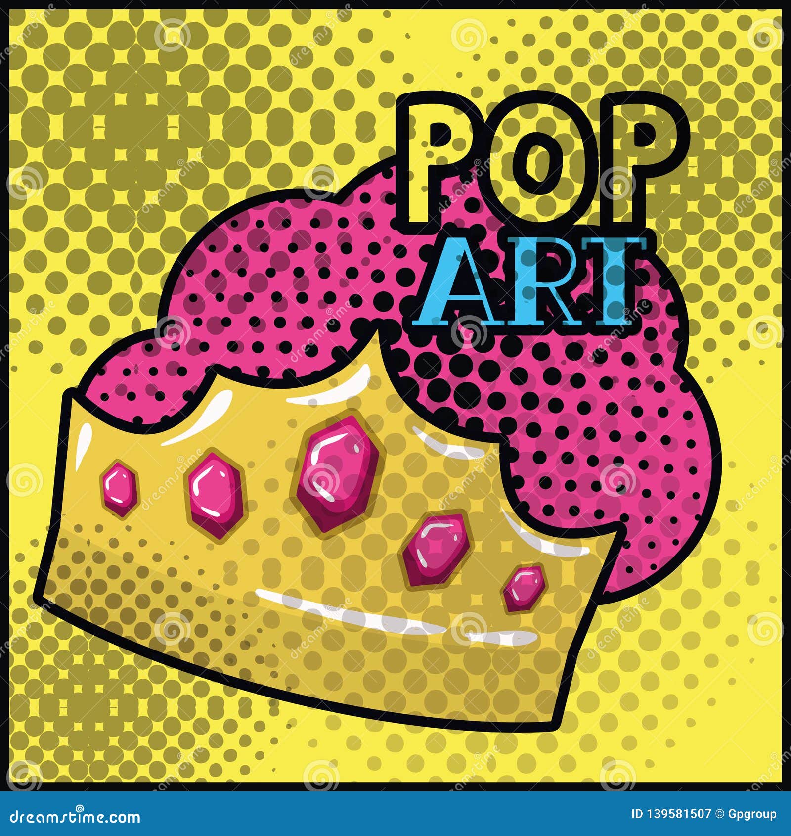 Queen crown pop art style stock vector. Illustration of femininity ...